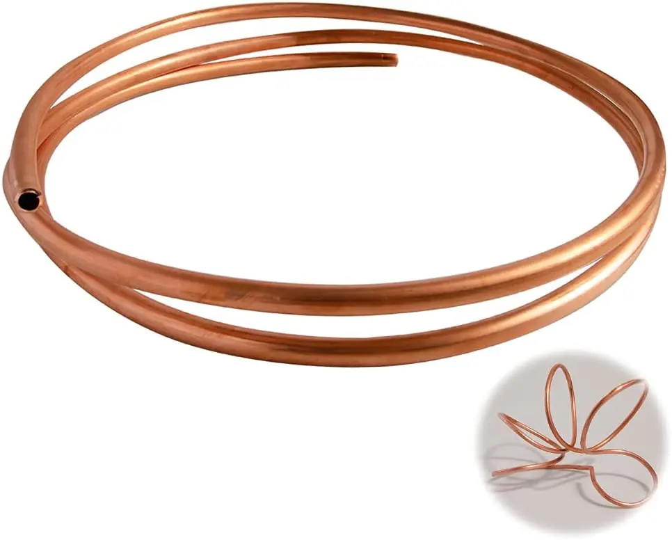 Thick-walled Pure Copper Tube Industrial Hollow Round Copper Pipe Seamless Pancake Coil Copper ...