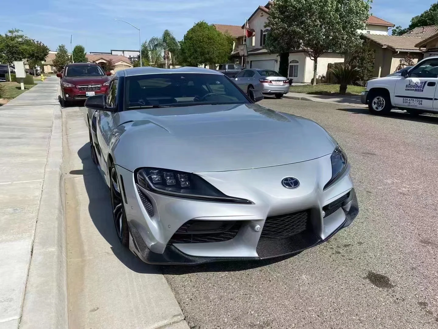 For Toyota GR Supra A90 A91 MKV New Carbon Fiber T Style Front Bumper ...