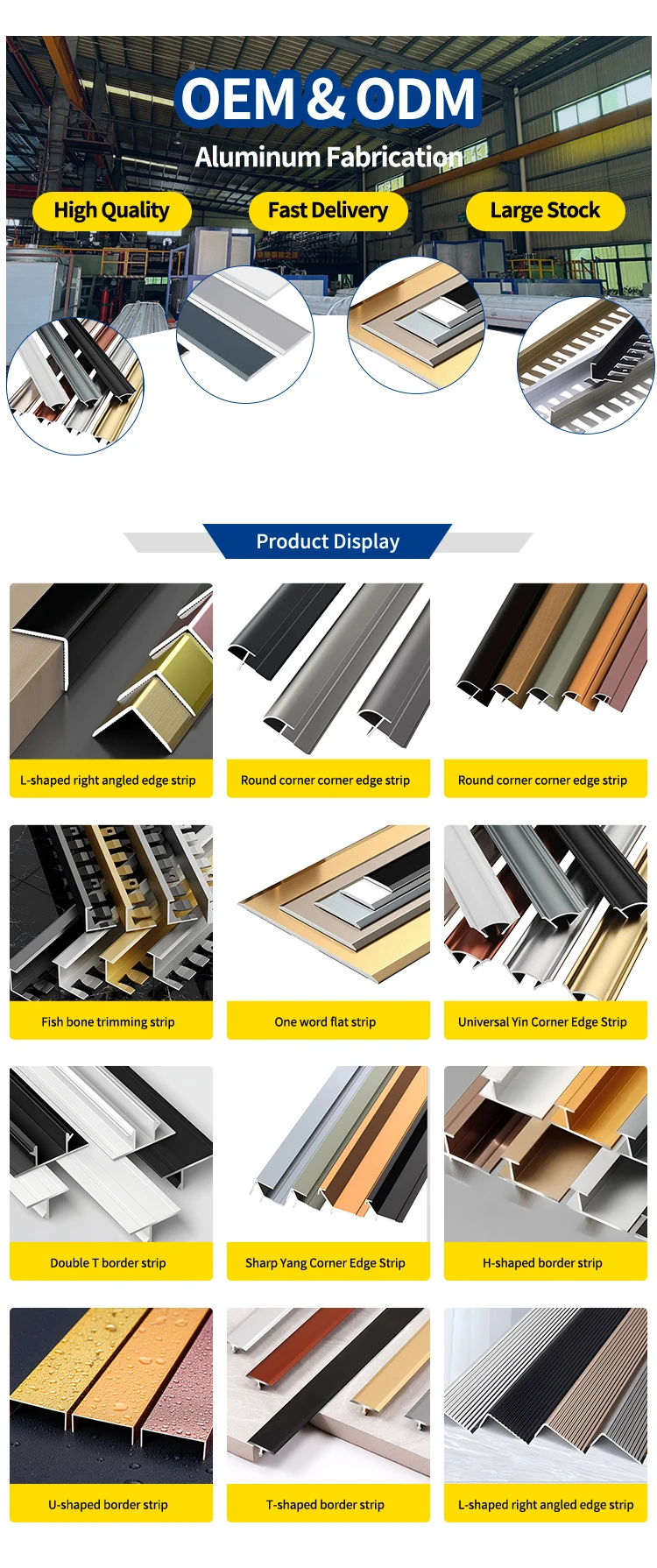 Triangular Concave Edge Strip with Cable Channel - Aluminum Alloy ...