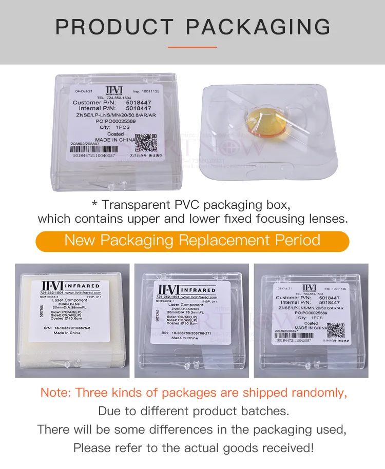 Ii-vi Infrared Cvd Znse Focus Lens Co2 Laser Cutting Machine Spare ...