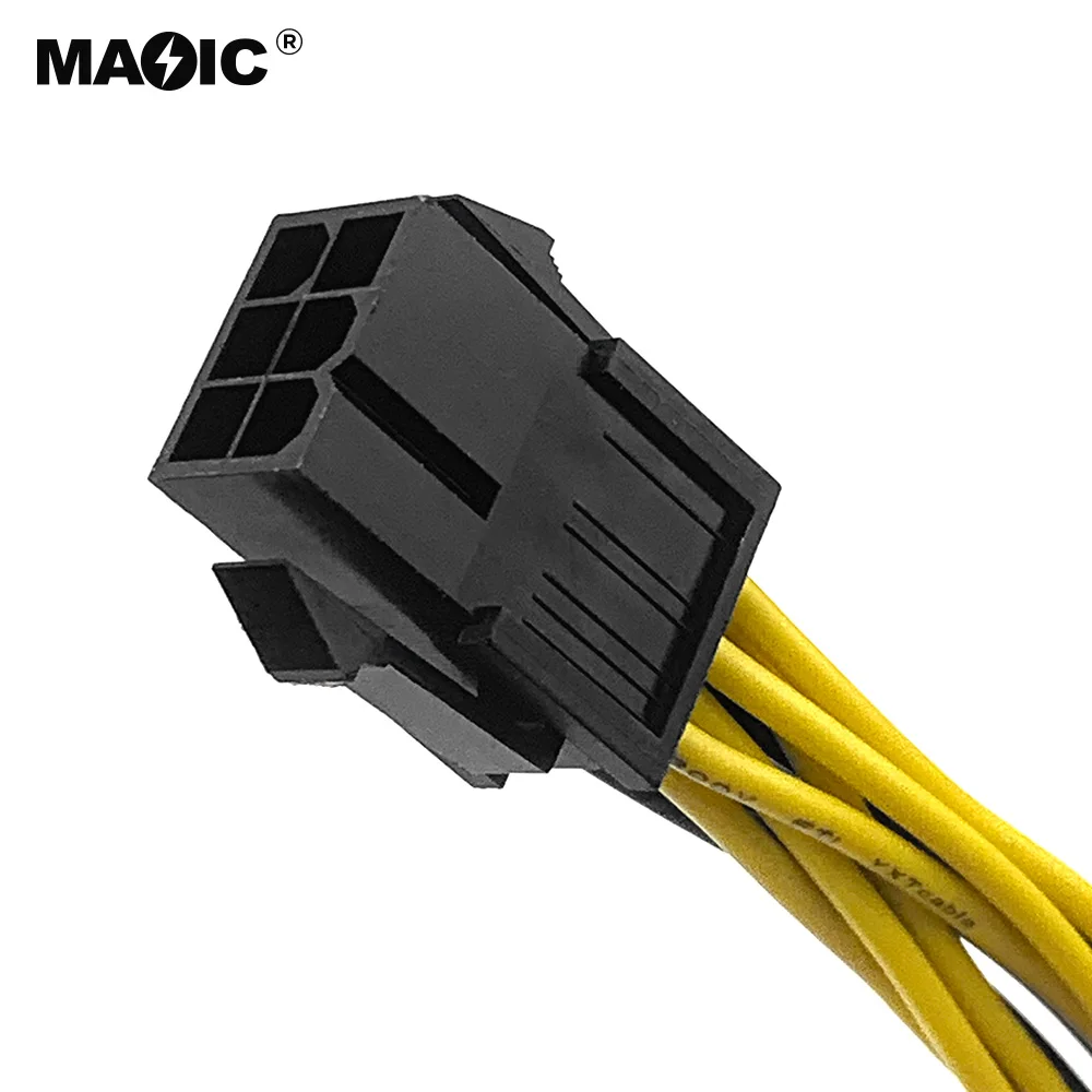 20cm Pcie 6pin to Dual 8pin Power Cable - Graphics Card Splitter