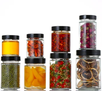 Ergo Jar 106ml 212ml 314ml Food Glass Jar For Honey Jelly With Deep ...