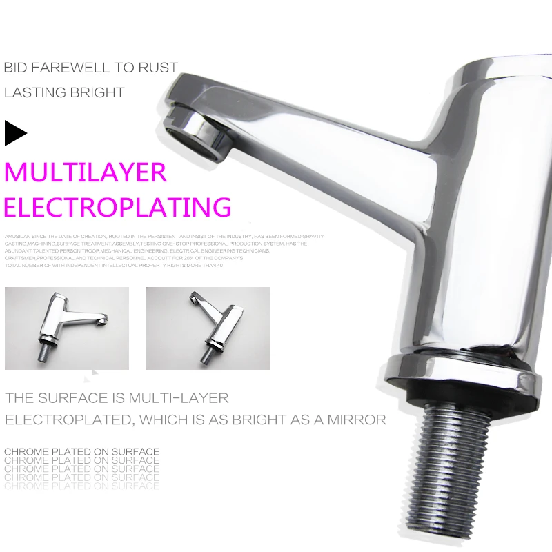 Factory Directly Sales Push Button Self Closing Tap Time Delay Basin ...