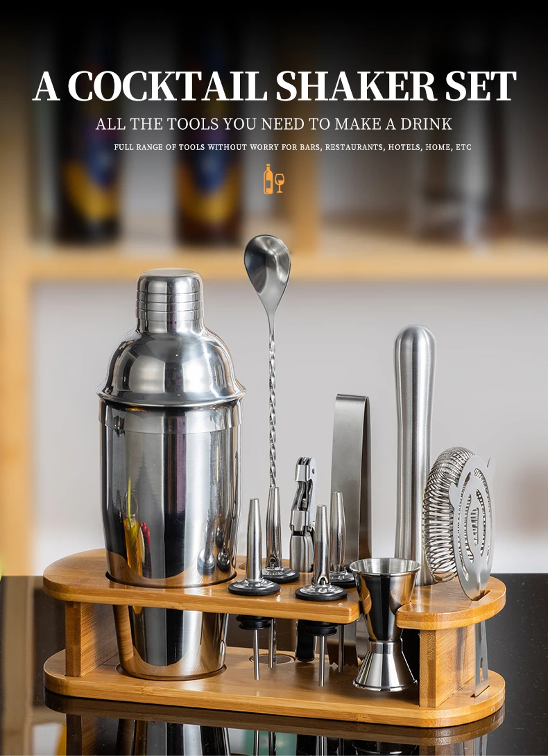 12-piece Bartender Kit with Stand - Professional Bartending Kit Home ...