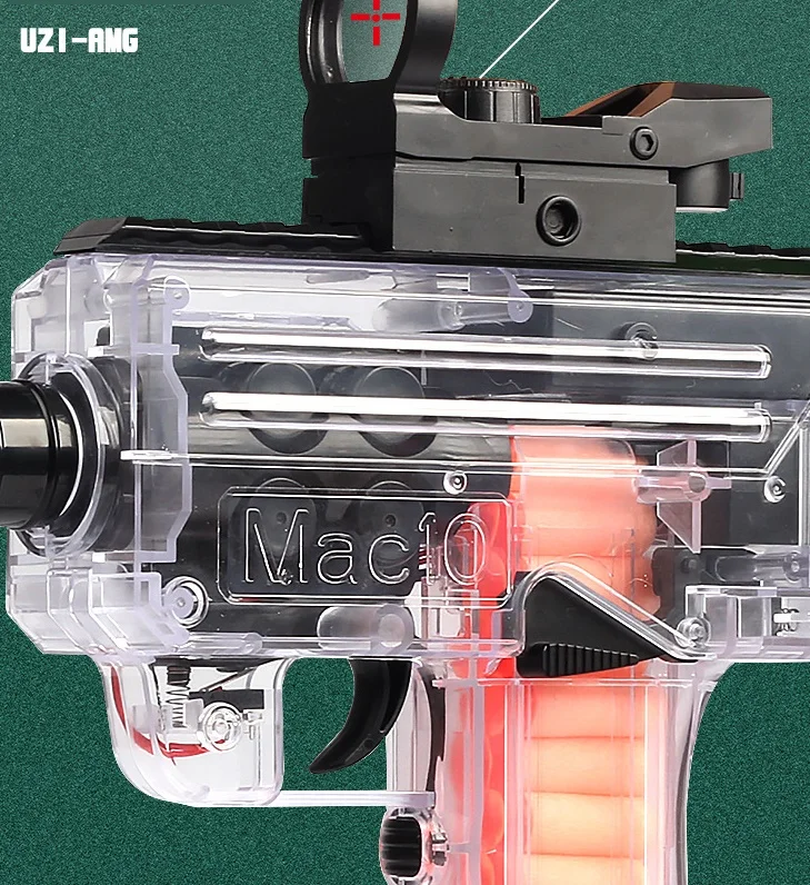 Electric Continuous Uzi Soft Projectile Gun Launch Suction Cup Sponge ...