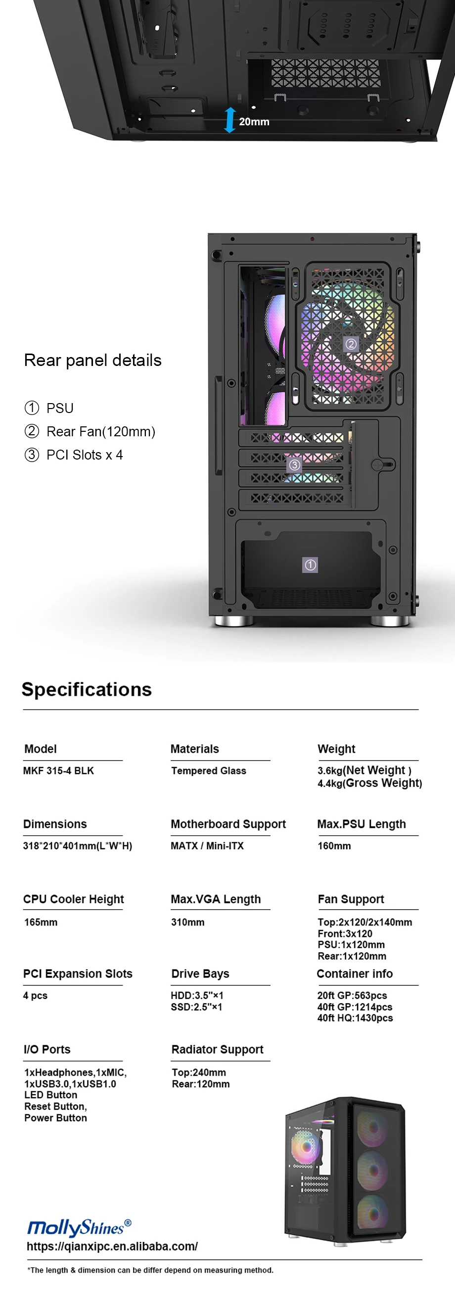 2024 New Arrival Game Computer Case Rtx 3090 Pc Cases Customize Logo ...