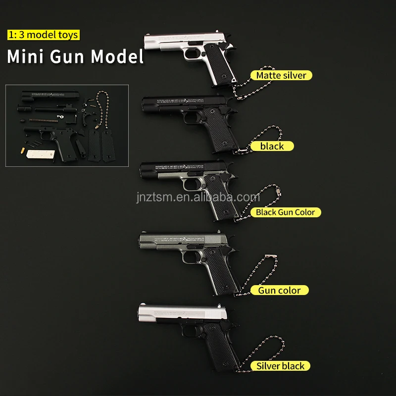 Realistic Mini Metal Toy Gun Miniature Model 1:3 Factory Supply Colt ...