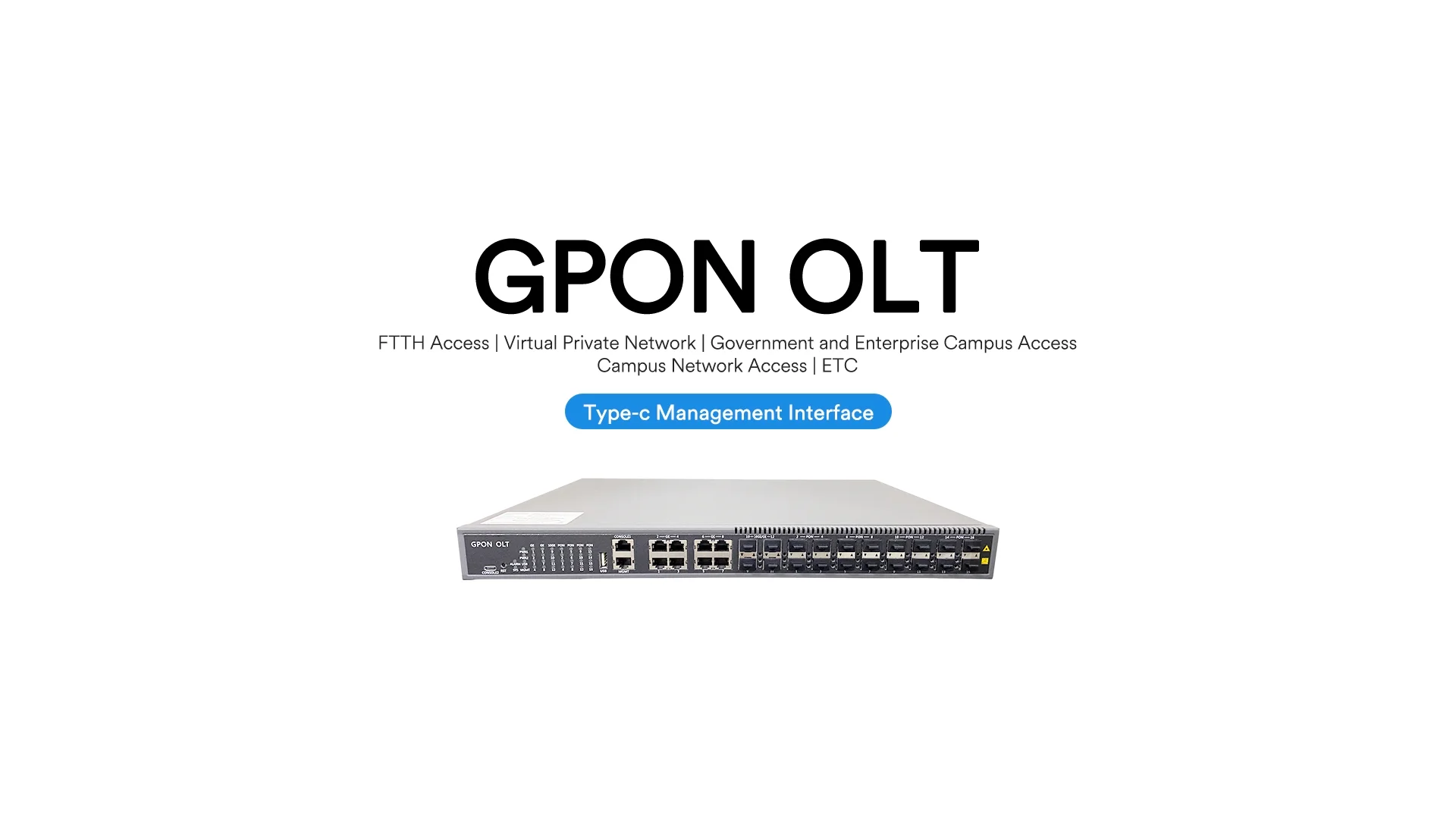 New Customized 16 Port Gpon Olt With 4*sfp Ftth Network Fiber Optical ...