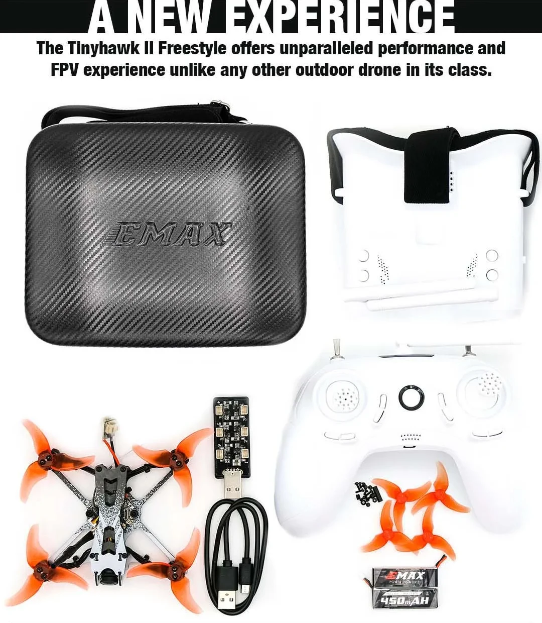 Emax Tinyhawk II Freestyle FPV Racing Drone Kit 2.5 Inch