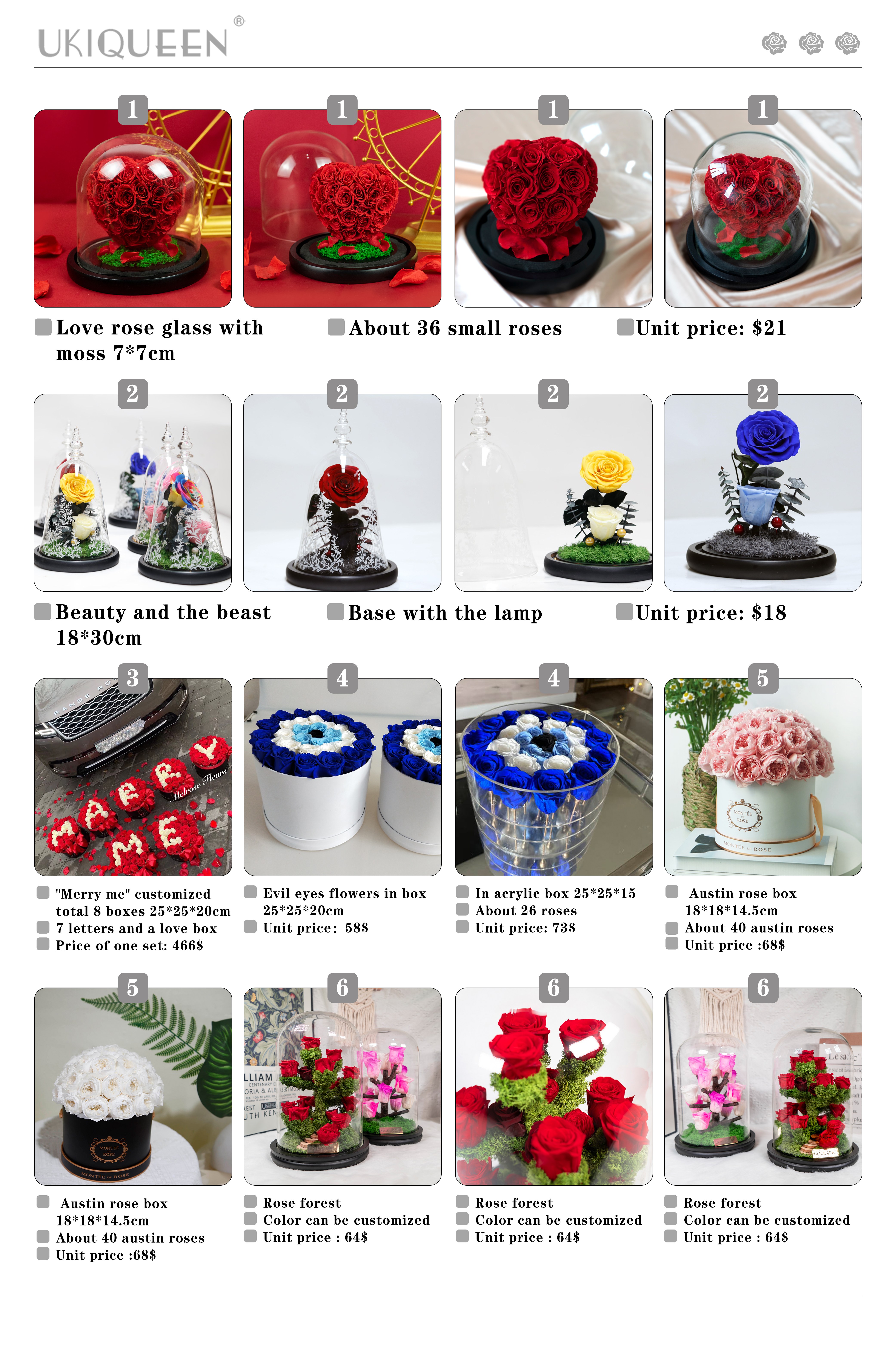 Wholesale Valentine Day Gifts - Preserved Roses in Glass