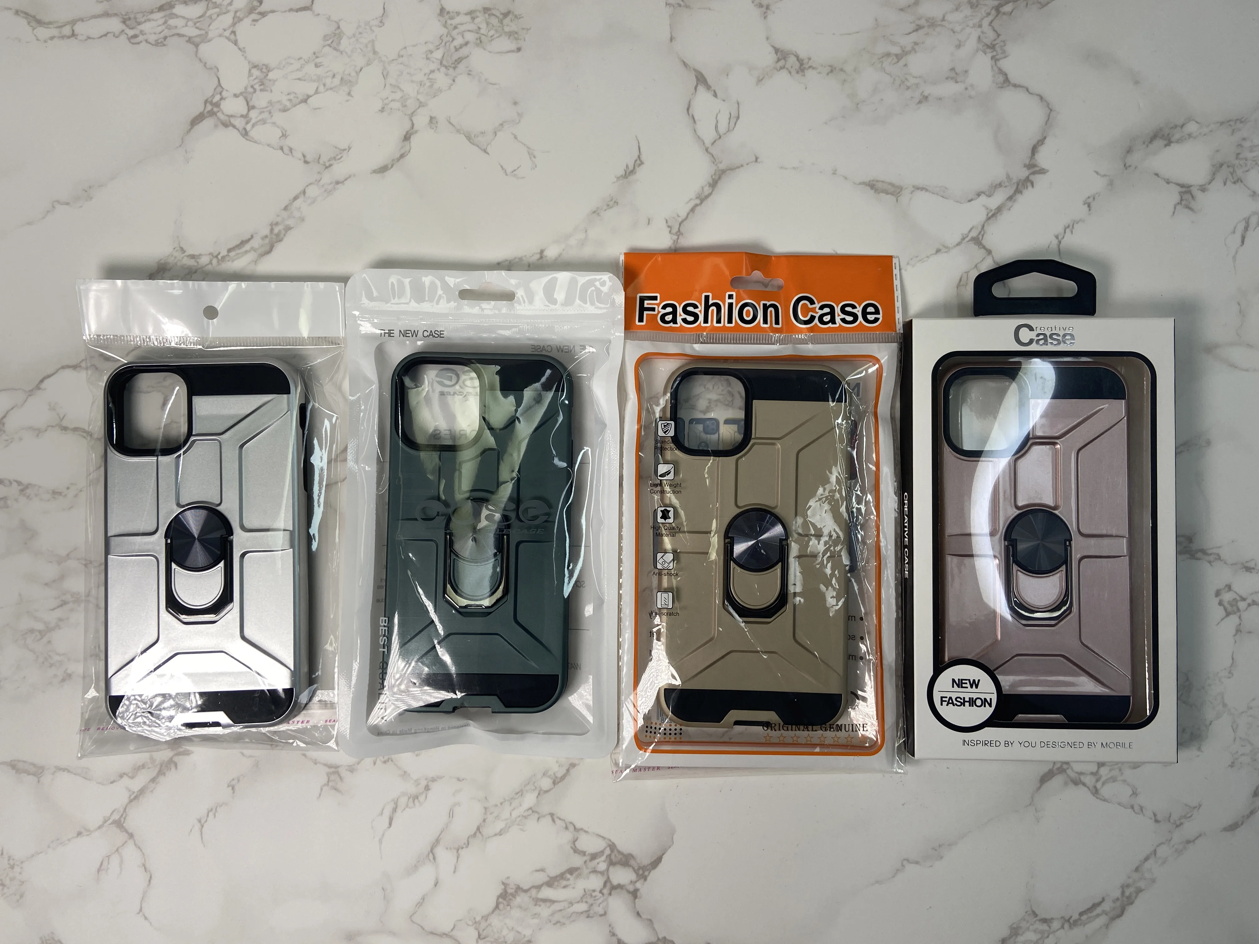 New Clear Transparent Design Metal Ring Kickstand Mobile Phone Case For Tecno Spark 10 Pro 10c ...