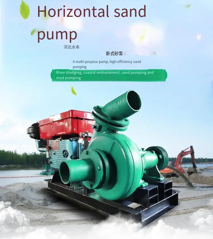 7.5KW Wear-Resistant Horizontal Sand Pump Centrifugal Sand Suction ...