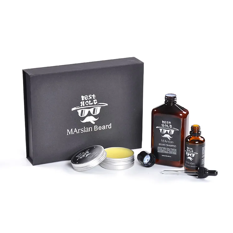 Mens Beard Care Set Kit - Grooming with Medicated Balm