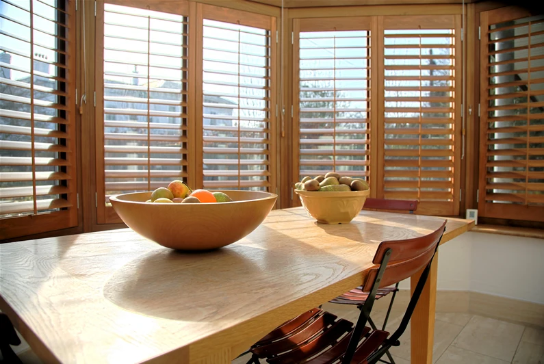 Painted Interior Wood Plantation Louver Shutter Custom Size High ...