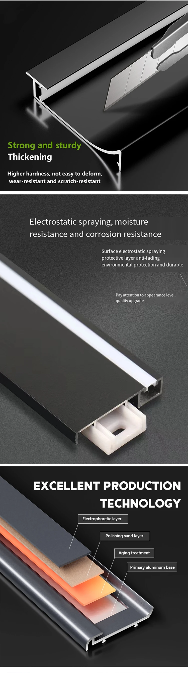 Hidden Lighting Concealed Led Bar Aluminum Profile Led Light Wall ...