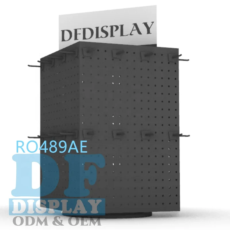 Retail Display Racks Rotating Countertop Display Kit With Peg Hooks ...