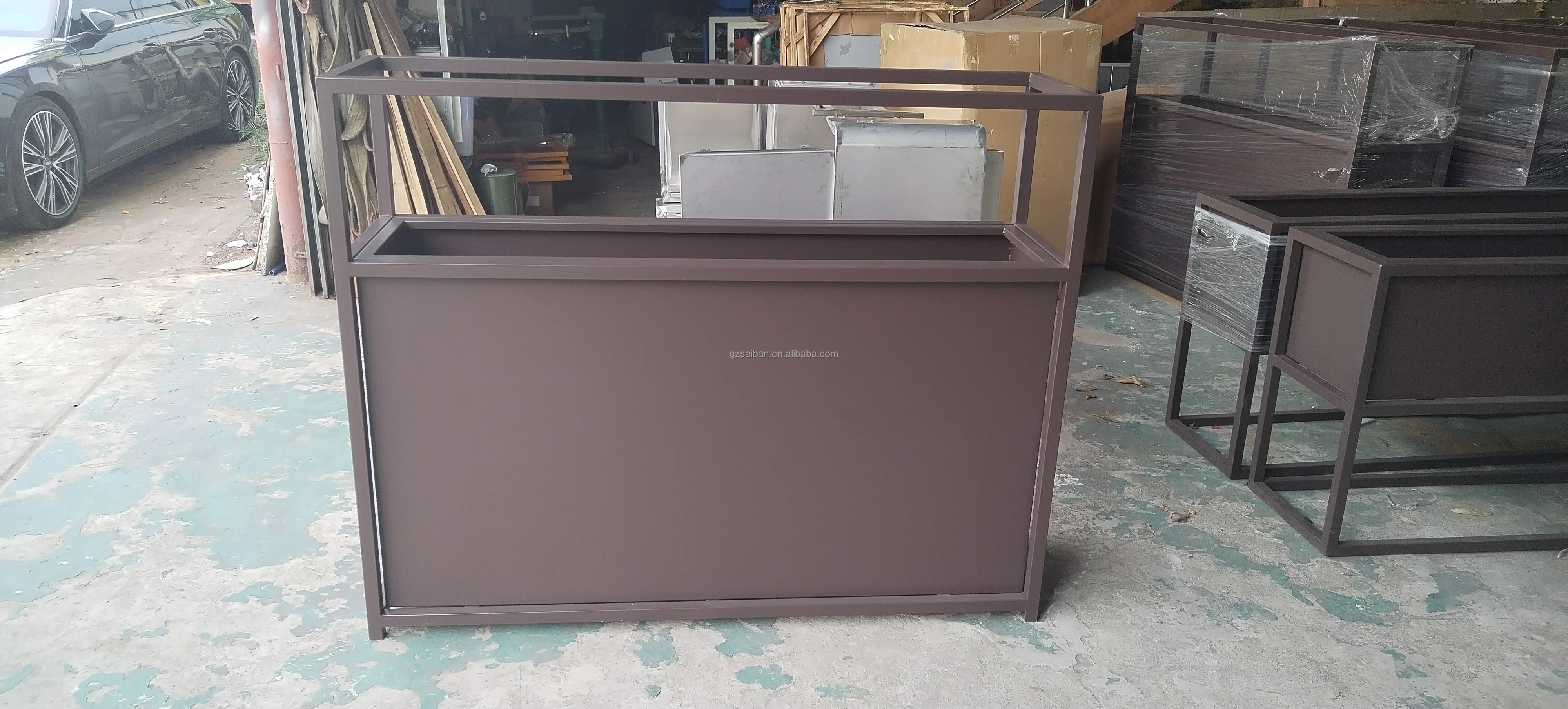 Commercial Large Garden Planters Stainless Steel Flower Box Outdoor ...