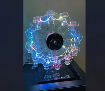 Revolving Glass Display Stand Led Ferris Wheel Shot Glass Tray Wine ...