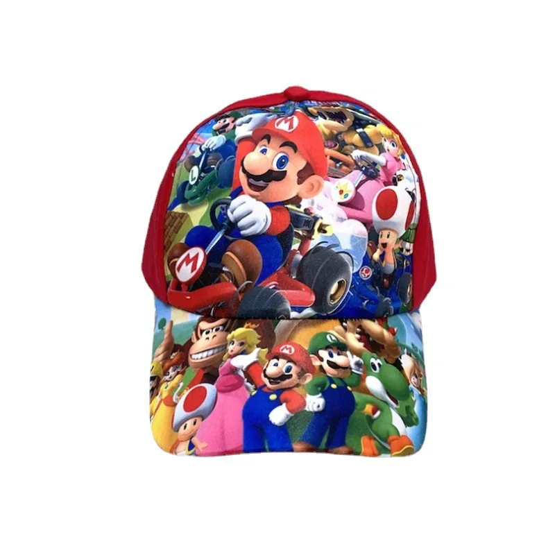 Linda Toy 2024 Mario Baseball Hat Blue Cartoon Hat Adjustable Boys Hip ...
