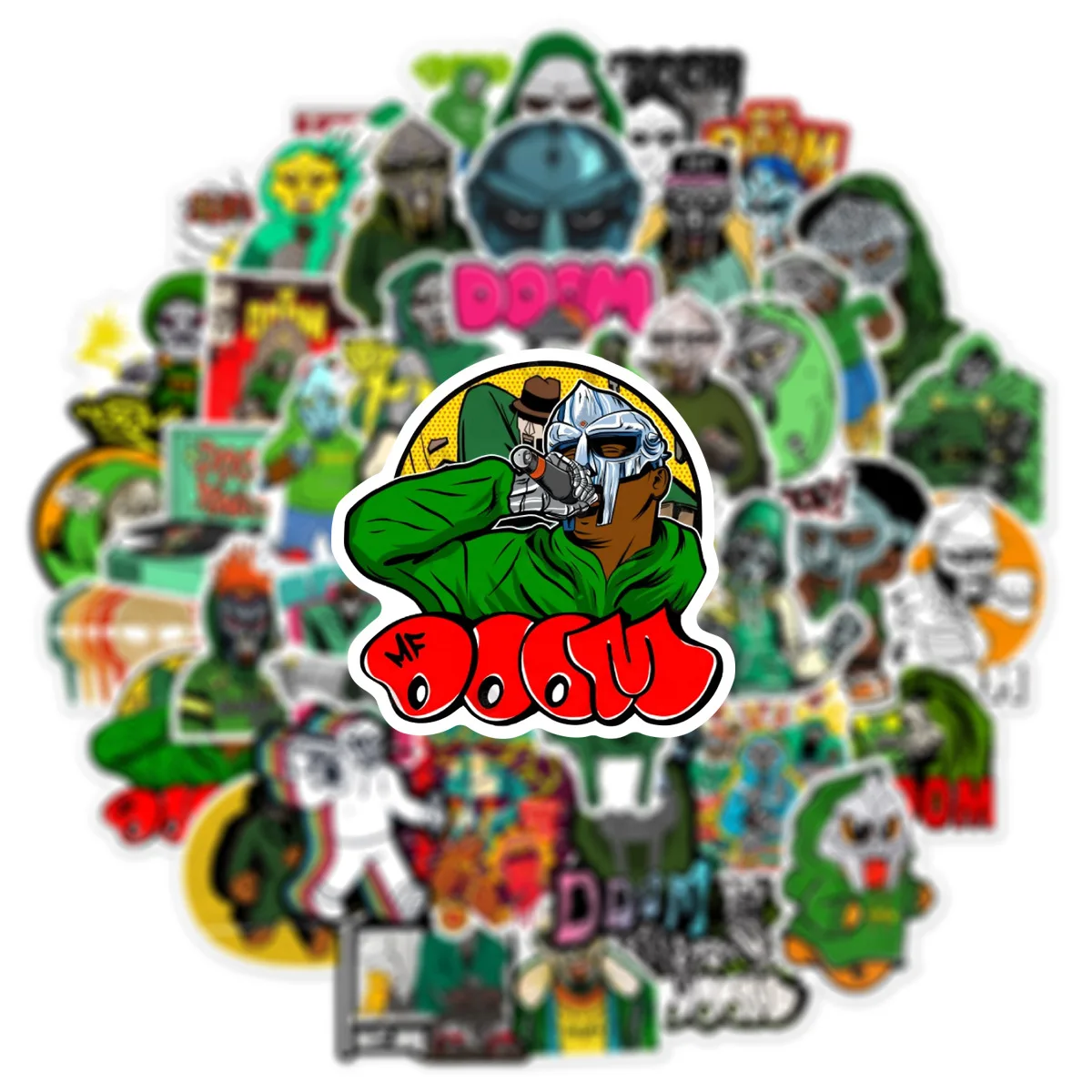 50Pcs RAPPER Mf Doom Stickers For Snowboard Laptop Luggage Car Fridge ...