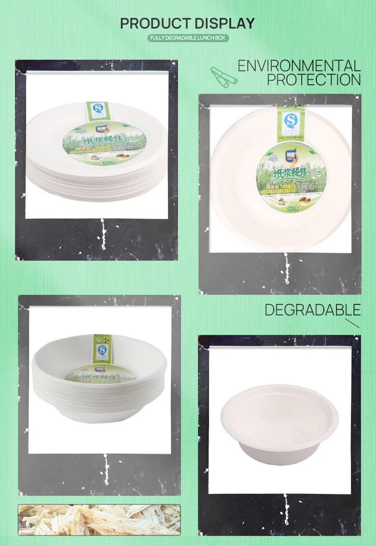 Eco Friendly Biodegradable Sugarcane Bagasse Bamboo Fibers Sturdy ...