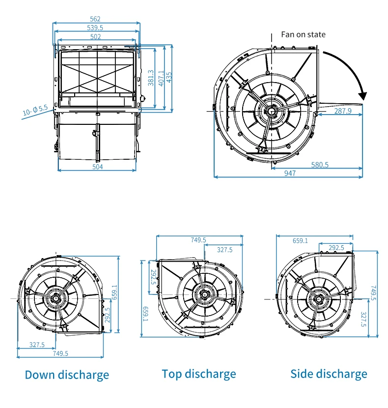 Industrial High Performance Strong Bldc Ventilation Fan Centrifugal ...