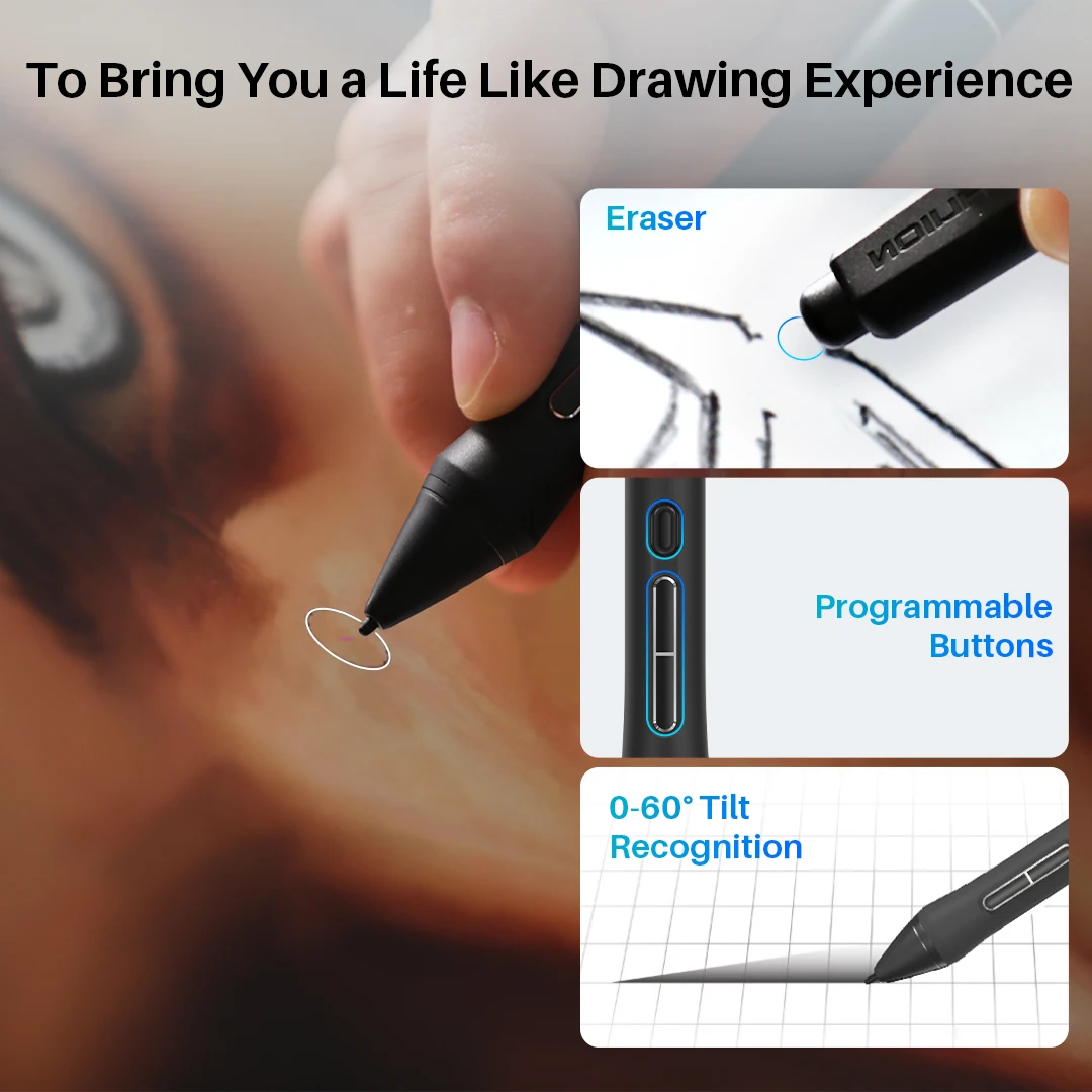 Huion Kamvas Pro 19 4K Digital Drawing Graphics Tablet