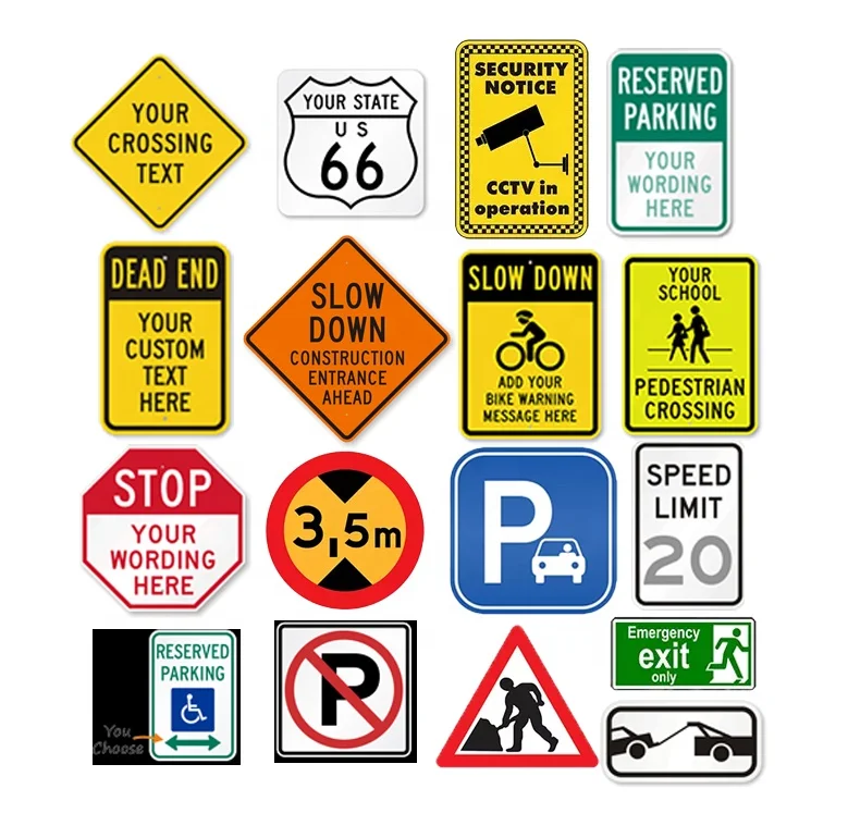 Aluminum Stop Traffic Highway Security Sign Board Security No Parking ...