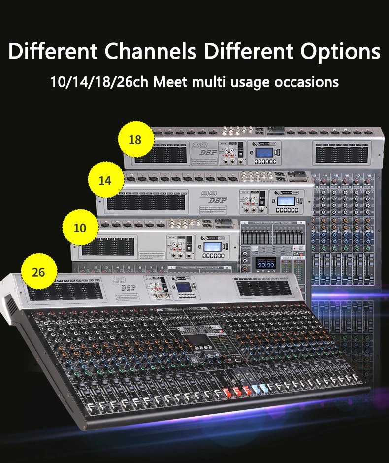 Professional Custom Mixing Console 26 Channel Audio Controller Best ...