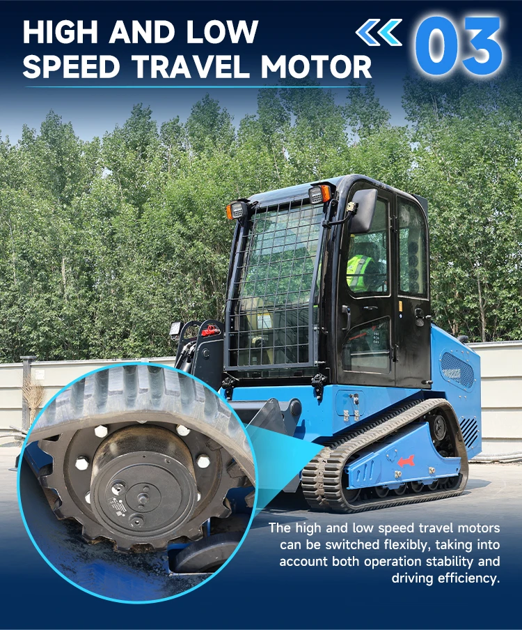 High Efficiency Crawler Skid Steer Loader with Free Shipping