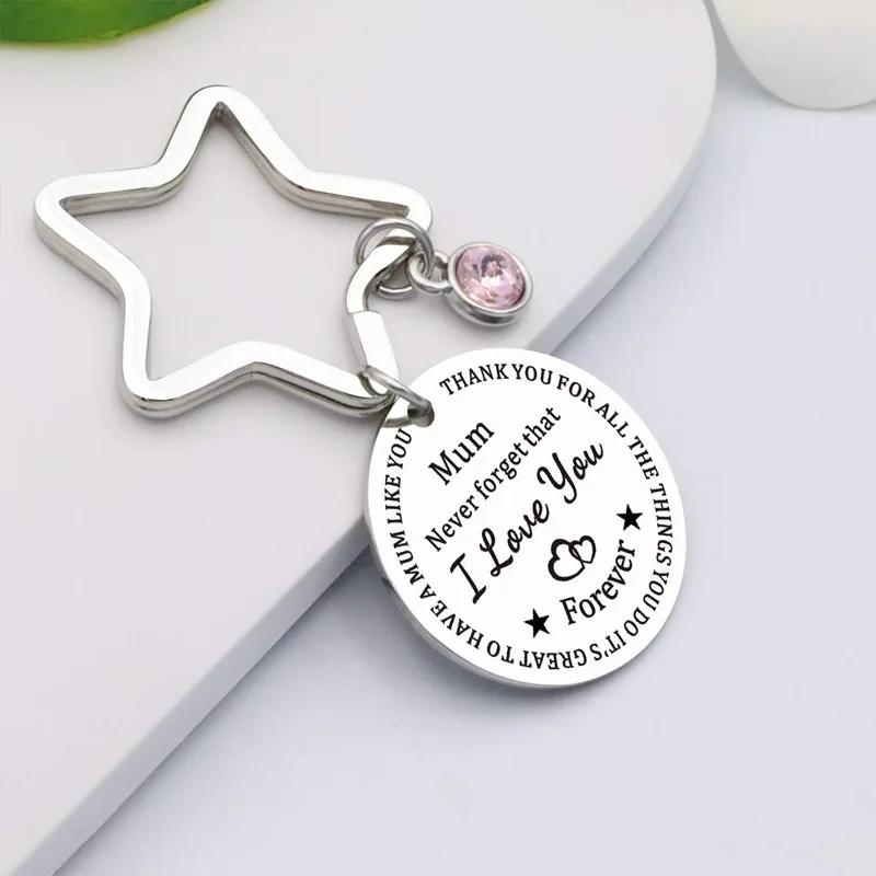 Women Metal Keychains Mum Metal Keyrings From Daughter Son Never Forget ...