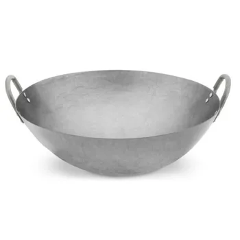 Customized Extra Large Wok Professional Cookware Double Carbon Steel ...