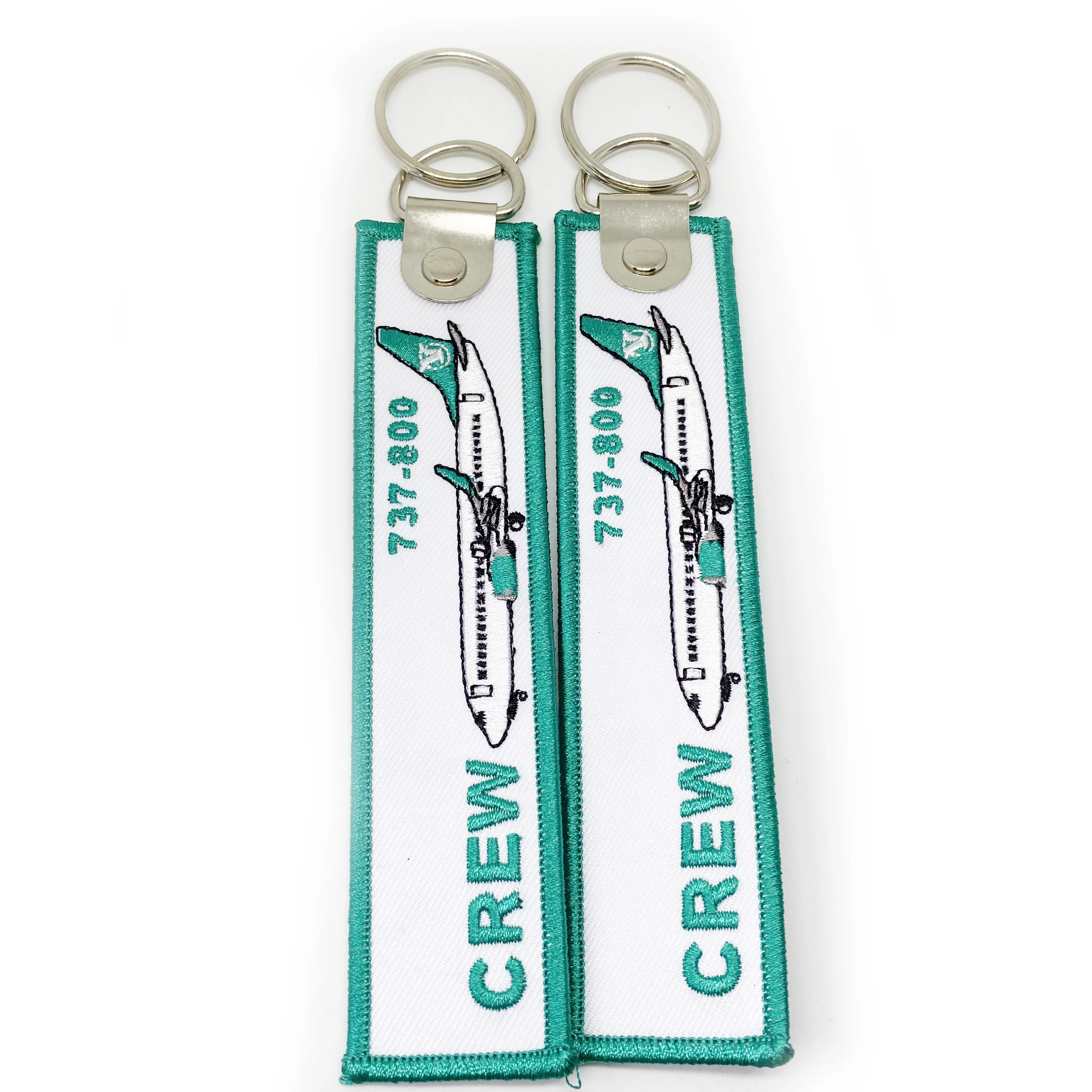 Custom Woven Logo Jet Tag Key Chain Fabric Keychains With Key Ring For ...