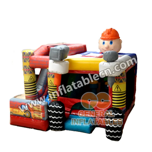 Construction Worker/engineer Inflatable Bouncer For Sale; Inflatable ...