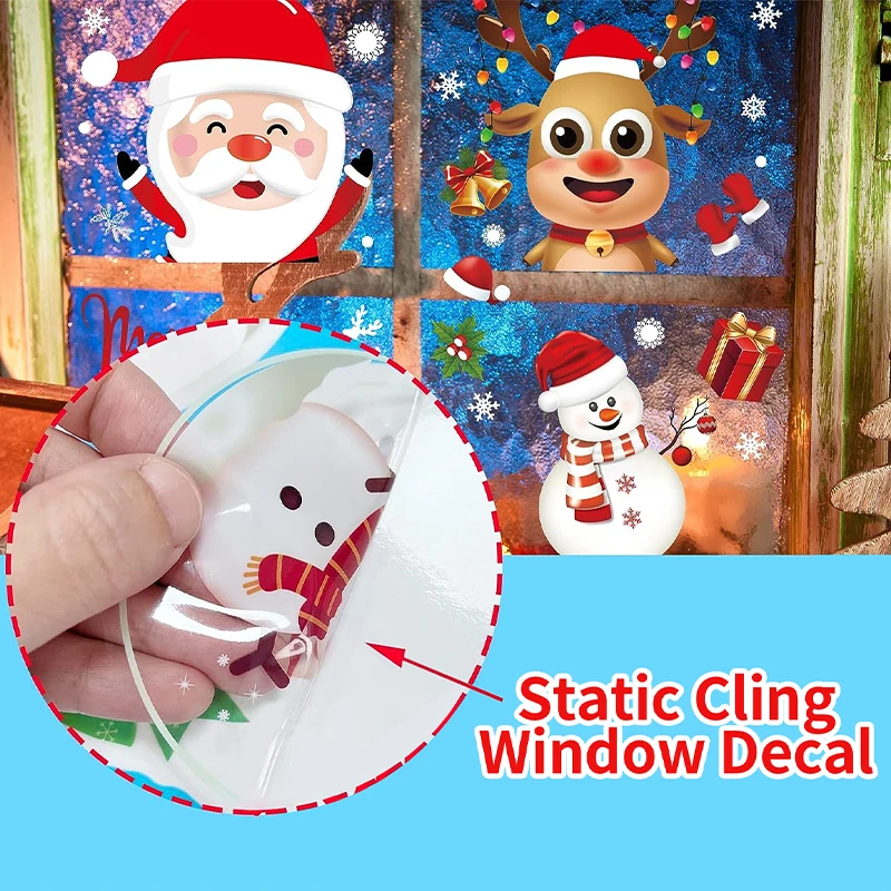 Custom Window Die Cut Vinyl Stickers - Christmas Removable