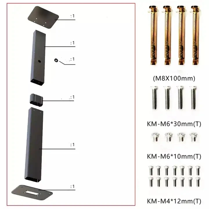 Etec Ev Charger Universal Pillar Stand Evse Aluminium Alloy Floor ...