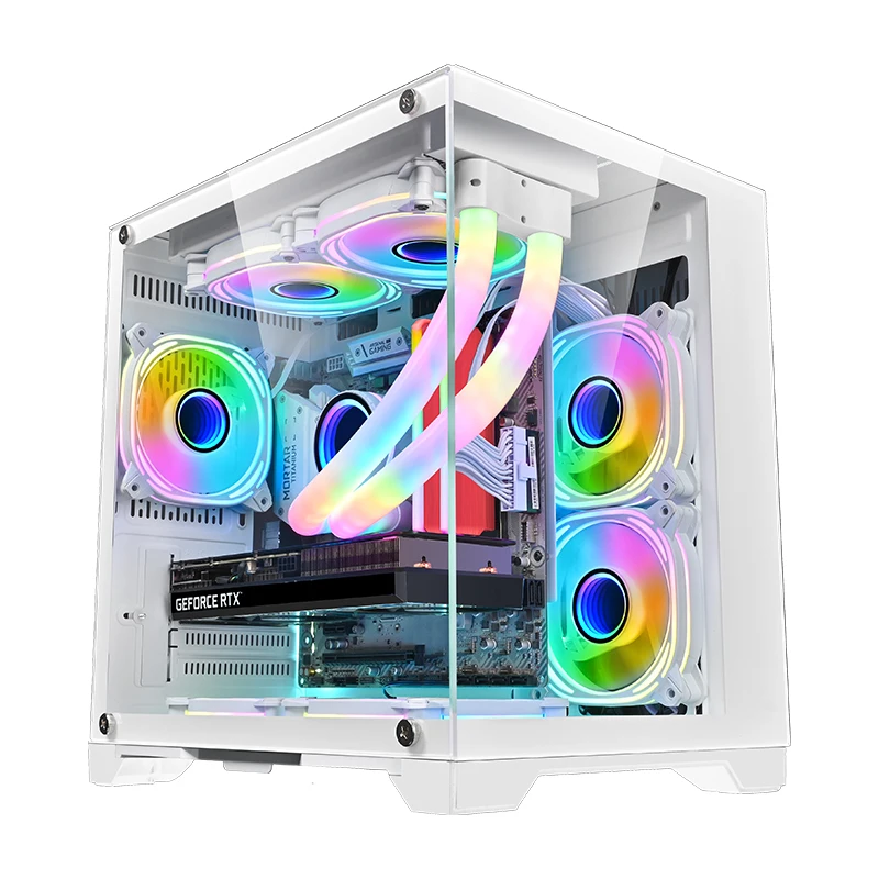 Latest Design Mid Tower Gaming Computer Case M-ATX Support 240mm Water ...