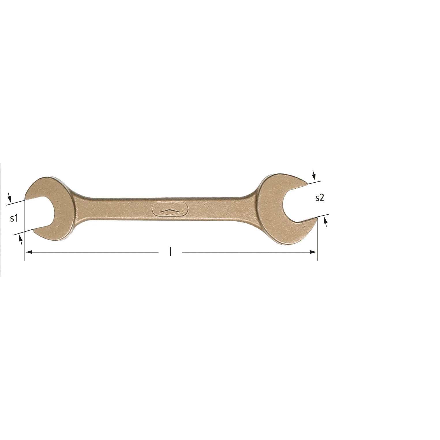 SPARK-PROOF DOUBLE-ENDED OPEN WRENCH 27x29 DIY Grade Hand Tools Box ...