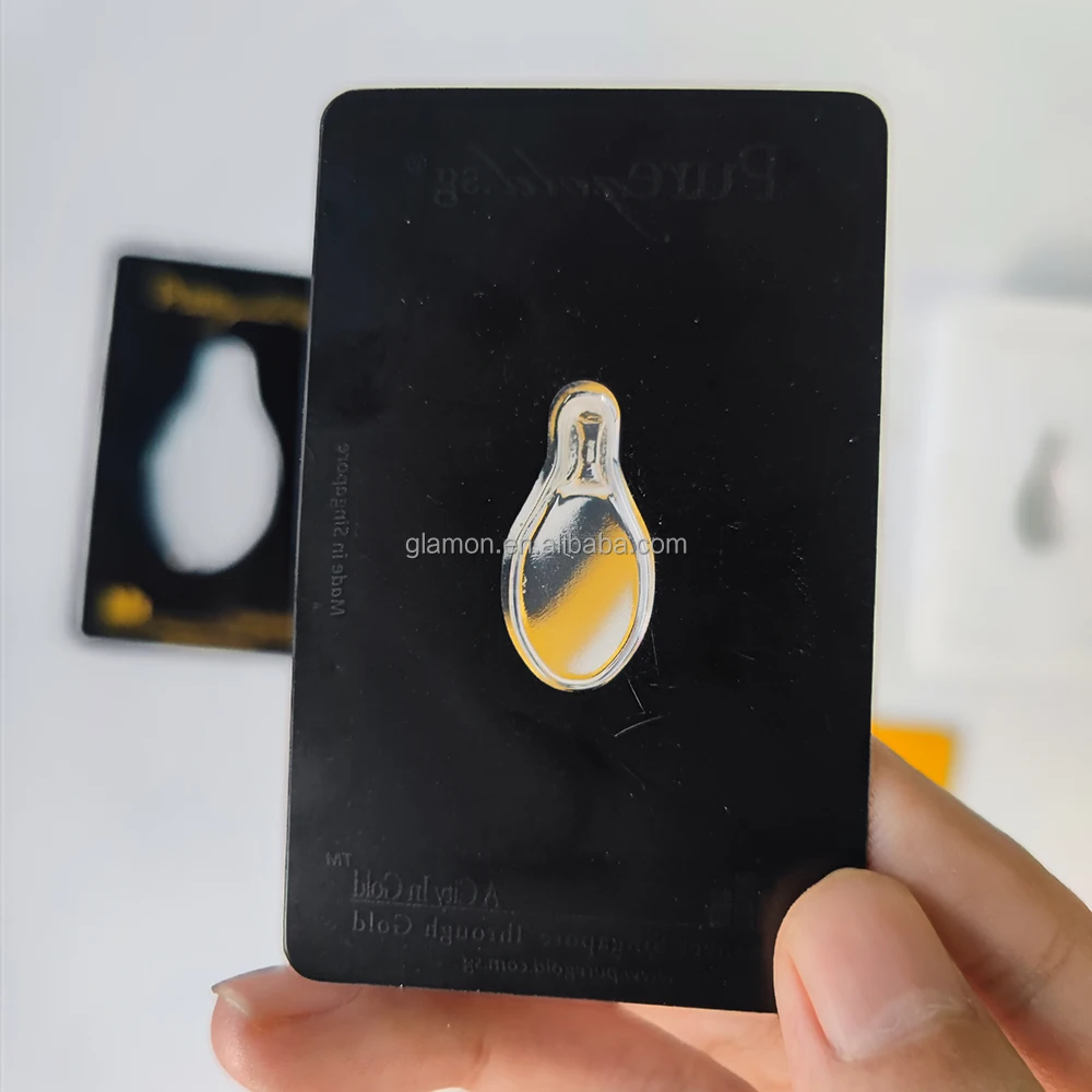 Custom Gold Coin Bar Packaging Void Pvc Blister Packaging Card Holder ...