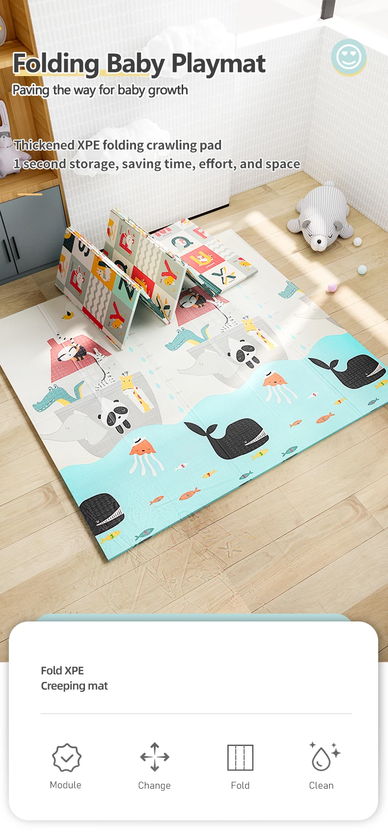 Grounding Children YPE Puzzle Prayer Foldable Play Mat Kids Floor ...