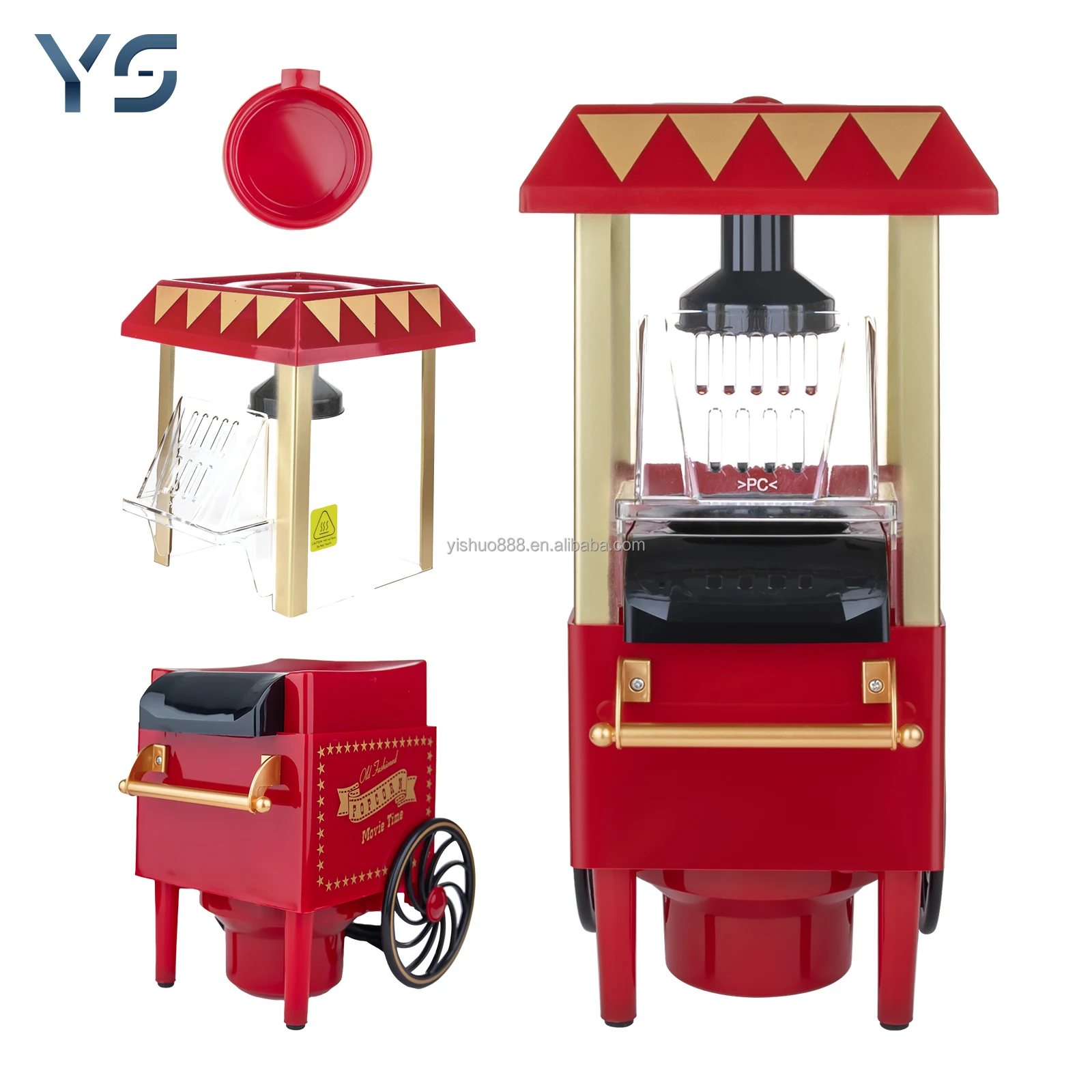 2024 New Design Commercial Kitchen Appliances 1200w Hot Air Popcorn ...