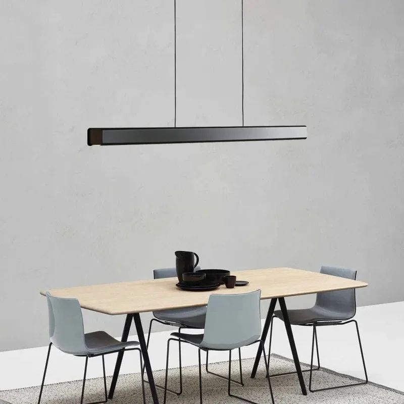 Linear Pendant Lights Modern Linear Strip Led Pendant Lamp Hanging ...