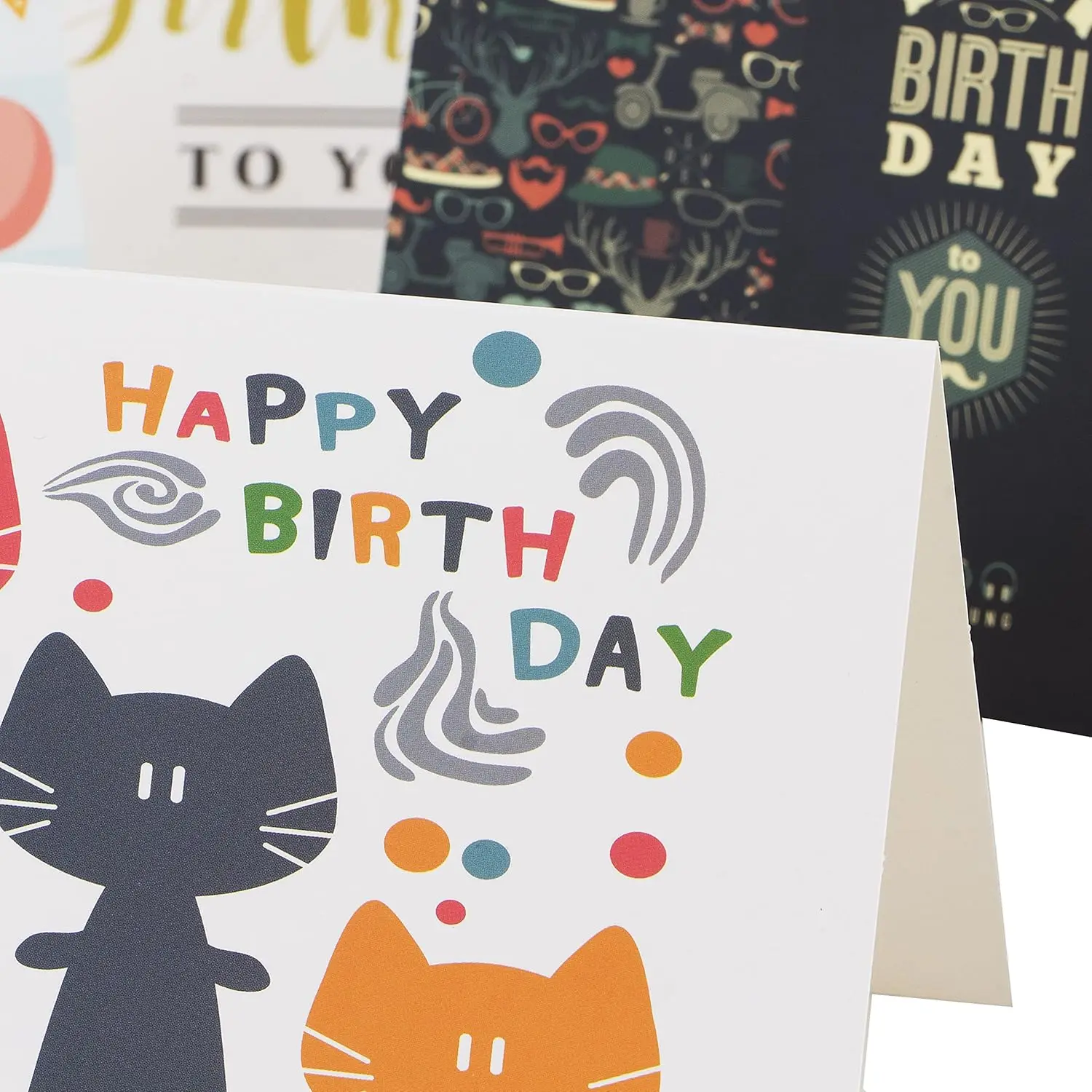 20 Pack Birthday Cards with Envelopes Stickers Blank Happy Birthday ...