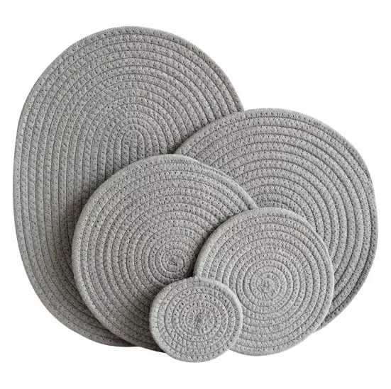 Wholesale High Quality Wear-resistant Woven Pot Mat Set Anti-scalding ...