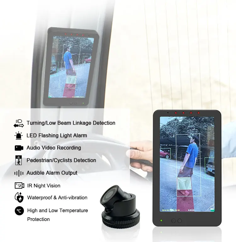 MCY Bus Truck A-pillar Blind Spot Pedestrian Detection BSD Side View ...