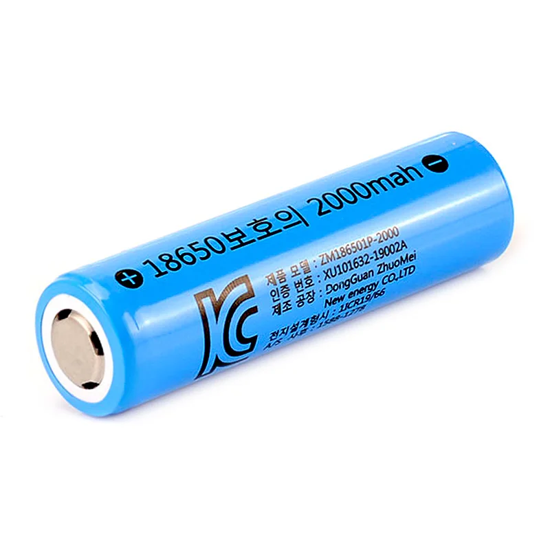 Kc 18650 Cells Lithium Battery Pack Pcb 3.7v 2000mah Rechargeable Battery Korea Flat Cell ...