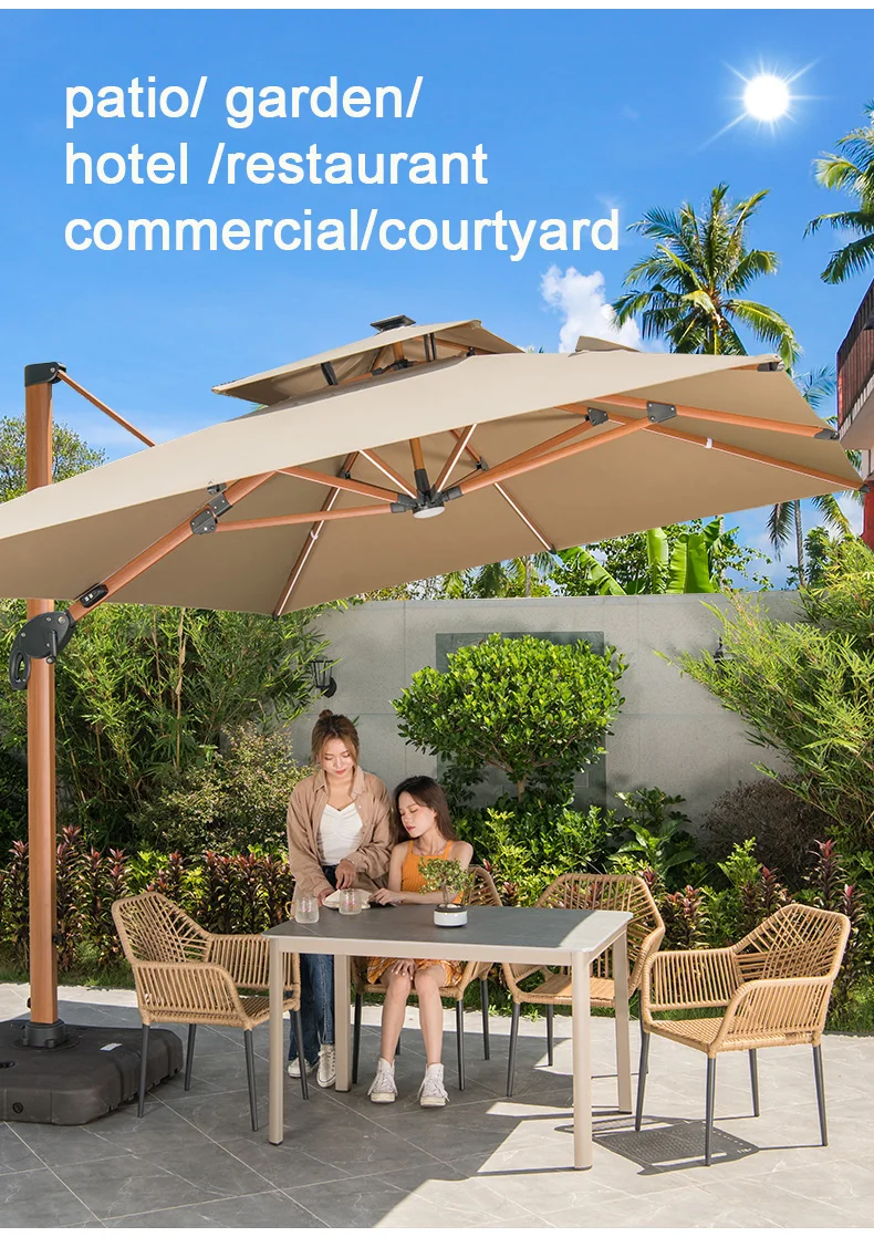 Outdoor Patio Umbrella - Custom Logo Printed Aluminum Frame