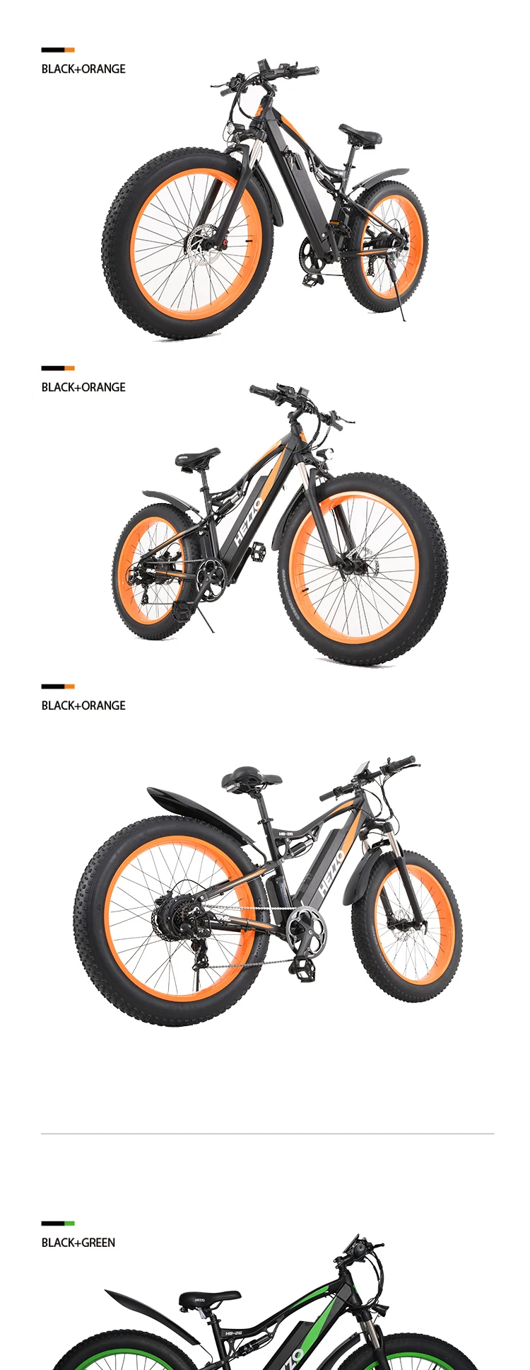 2023 Hezzo Eu Us Warehouse Electric Bicycle Powerful 1000w 48v Aluminium Alloy Shimano 7 Speed ...