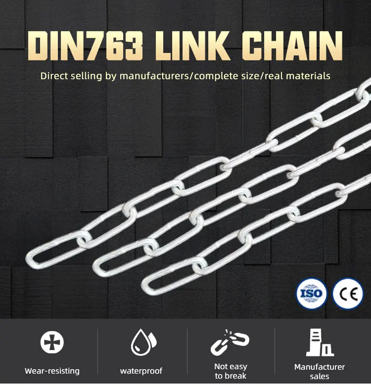 Din 763 Galvanized Long Link Chain| Alibaba.com