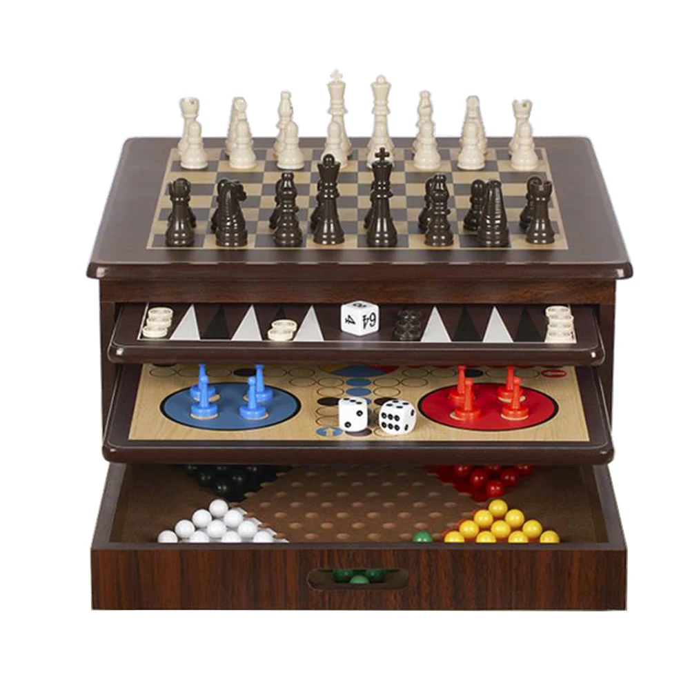 New Design Multi-function Wooden 15 In 1 Or 10 In 1 Games Set Chess ...